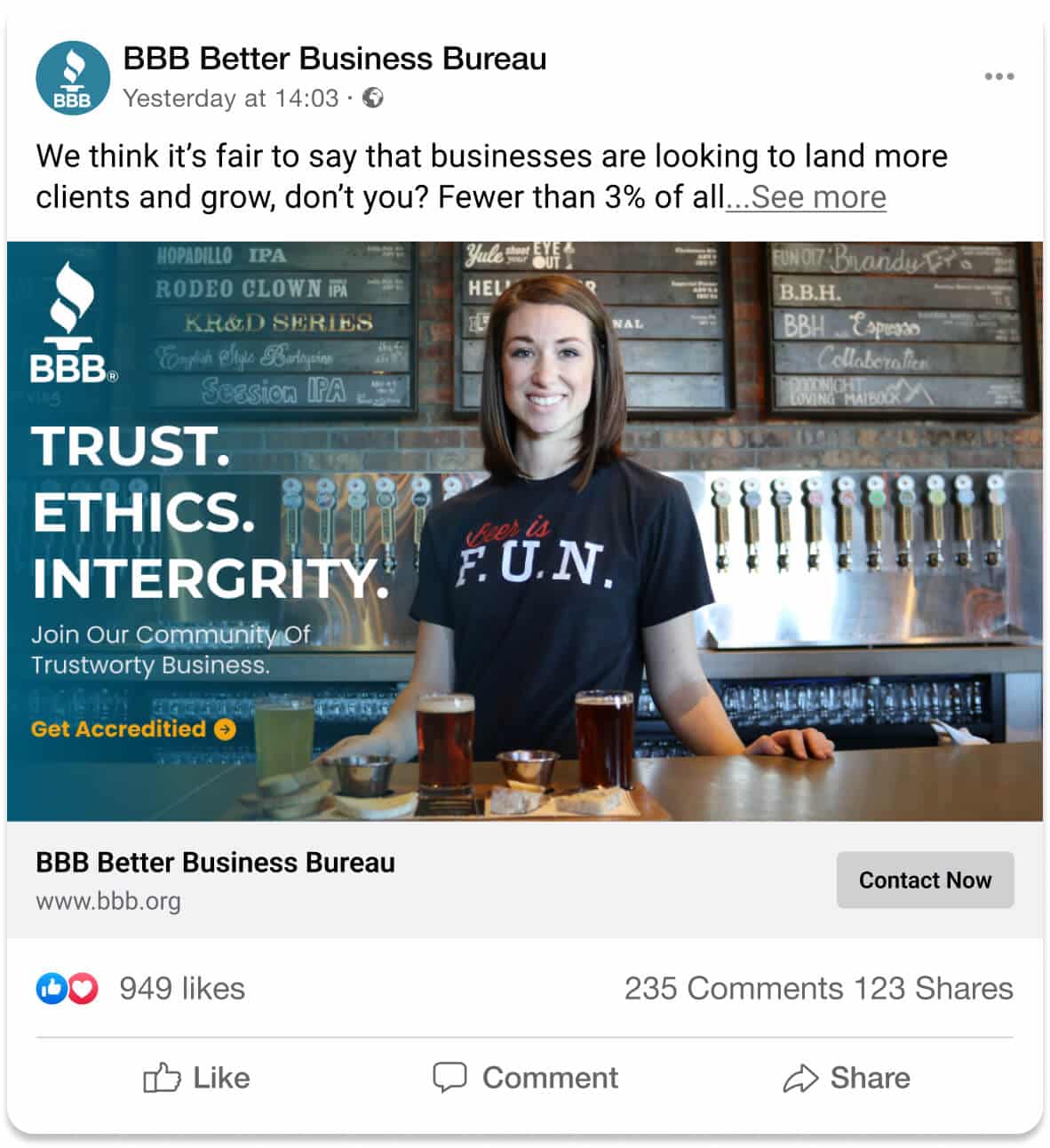 Our work with BBB - Savage Global Marketing